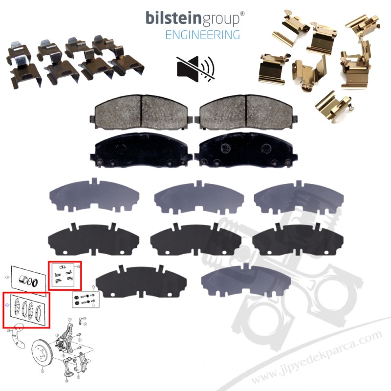 Jeep Wrangler JL JT 2018-2023 Ön Balata ve Yay Seti Bilstein 68635837AA ...